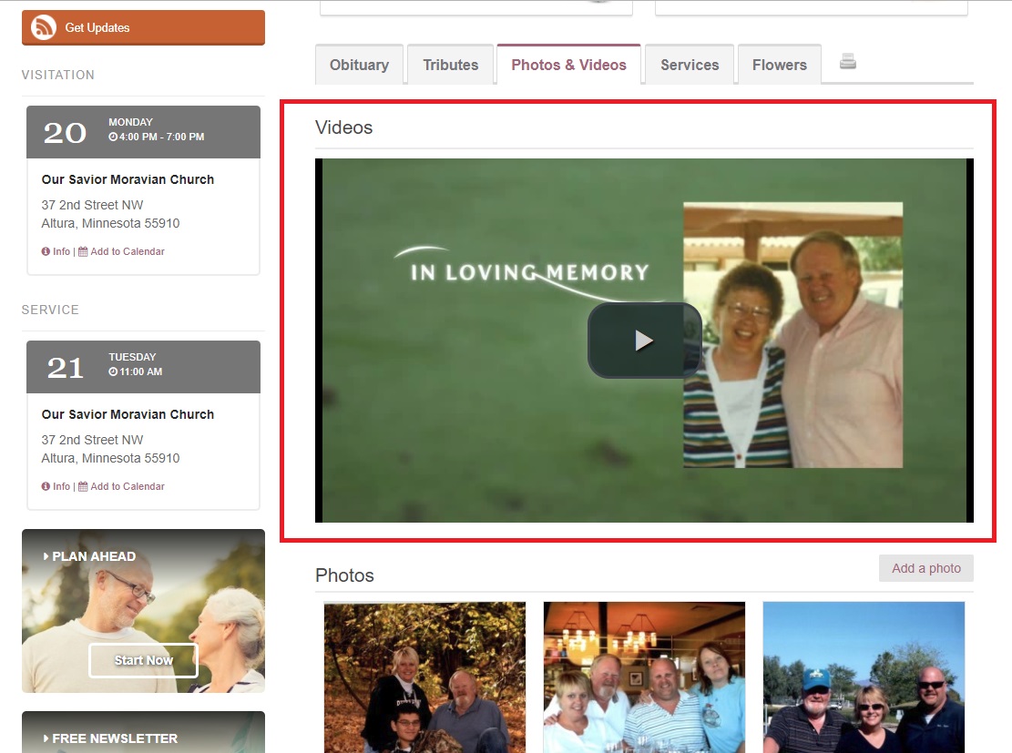 Embedding a Video in an Obituary | Digital Marketing for Funeral Homes ...